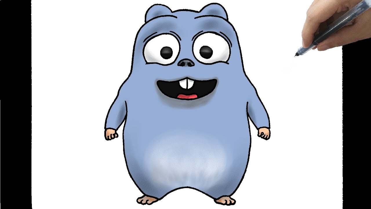 How to draw a lemming in grizzy and lemmings - YouTube