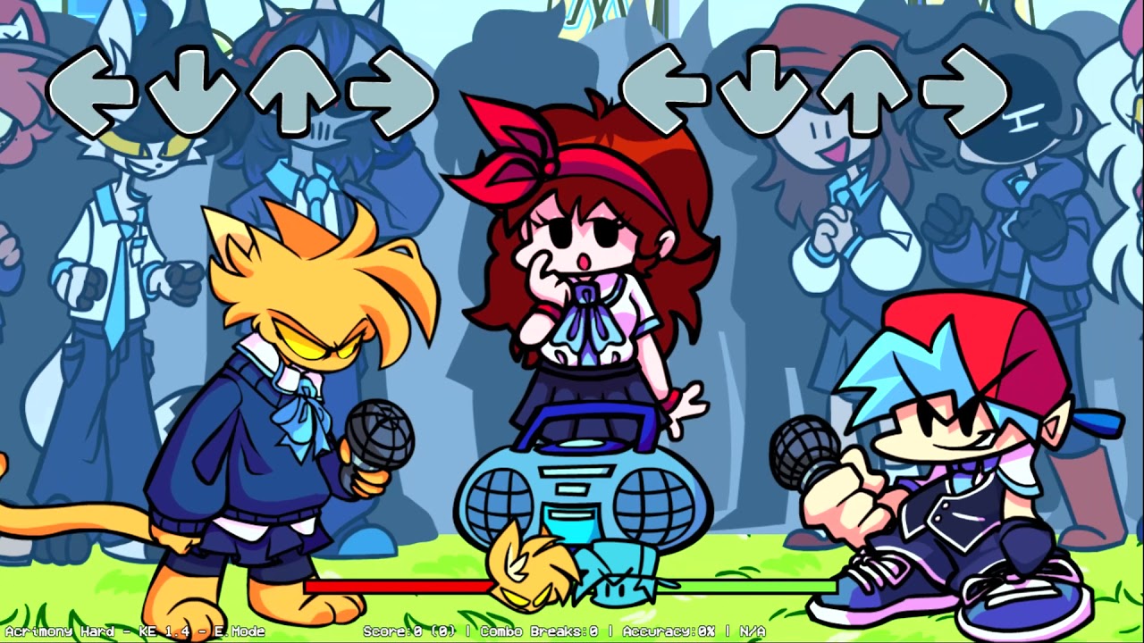 FNF vs Tac Abby Lucian in High School Maginage Matches mod - YouTube