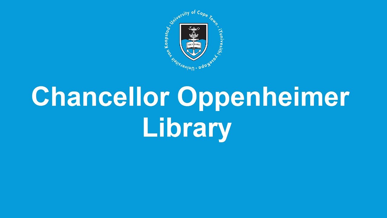 Chancellor Oppenheimer Library (COL) - UCT video venue finder - YouTube