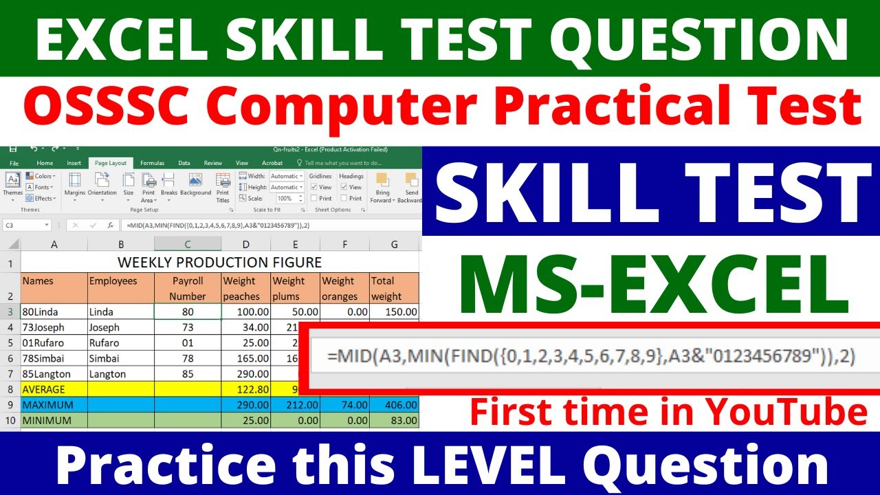 Computer Skill Test for PEO Exam 2023 Odisha || Osssc computer skill ...