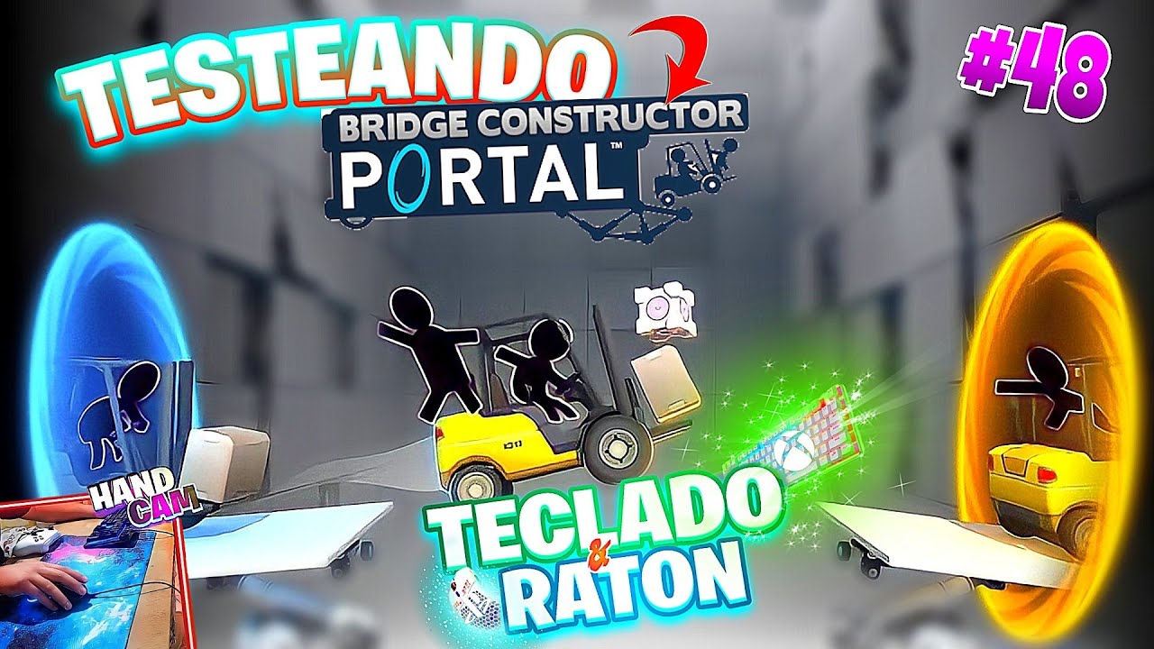 TESTEAMOS *Bridge Constructor: Portal* con TECLADO Y RATON en CONSOLA ...