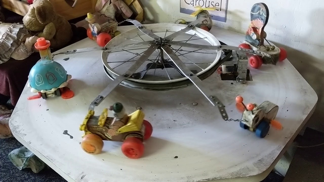 bicycle wheel merry go round - YouTube