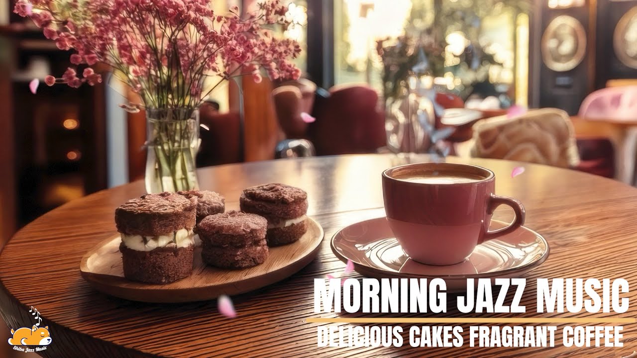morning jazz music Delicious cakes fragrant coffee.🎶🌸Helps relax the ...