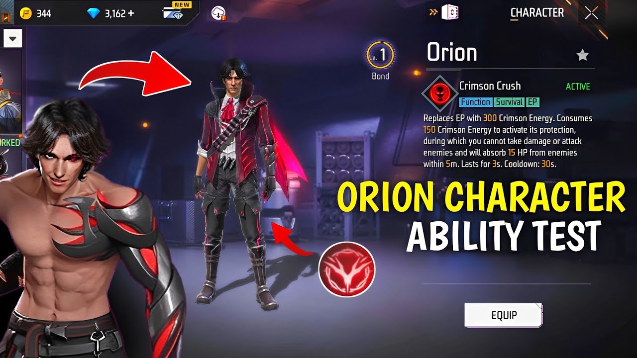 OB39 ORION CHARECTER ABILITY FULL DETAILS | ORION CHARECTER BEST SKILL ...