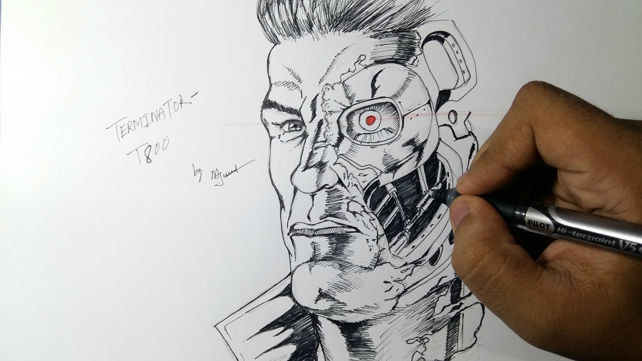 Speed Draw - Terminator - YouTube