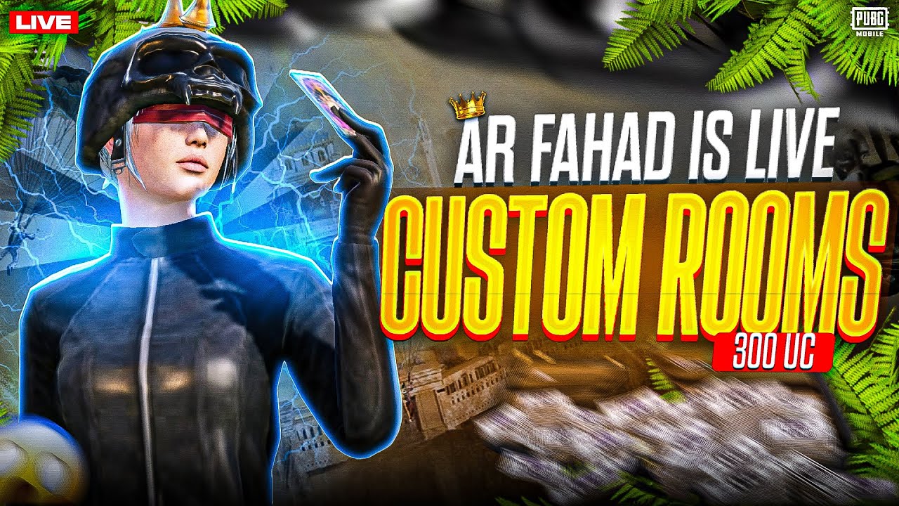 PUBG MOBILE LIVE CUSTOM ROOMS | UC CUSTOM ROOM | AR FAHAD IS LIVE - YouTube