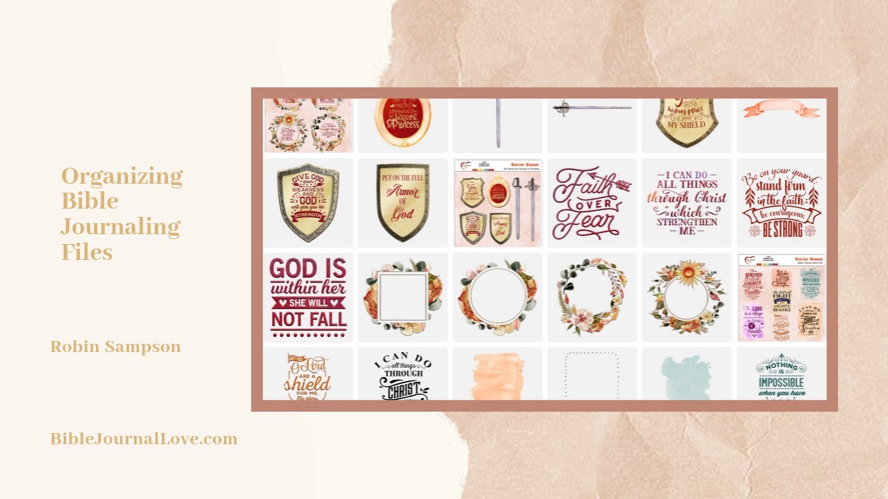 Organizing Bible Journal Kits on Your Computer - YouTube