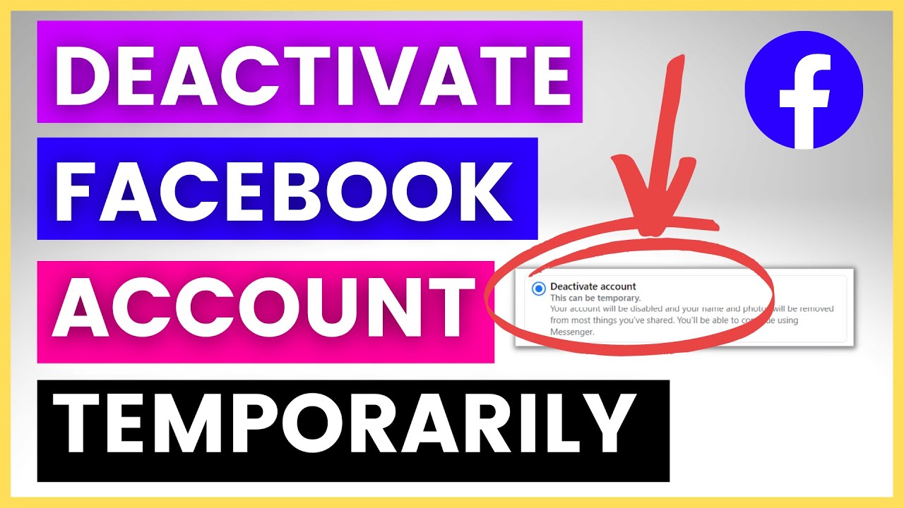 How To Deactivate A Facebook Account Temporarily? [in 2024] - YouTube