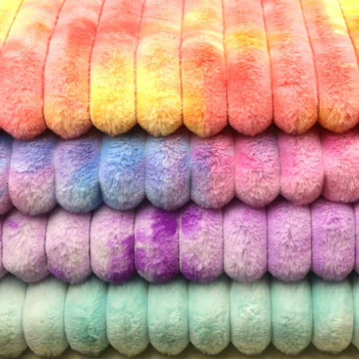 Cloth Imitation Angora Polyester Tie Dyed Emboss Drop Needle Faux Fur ...