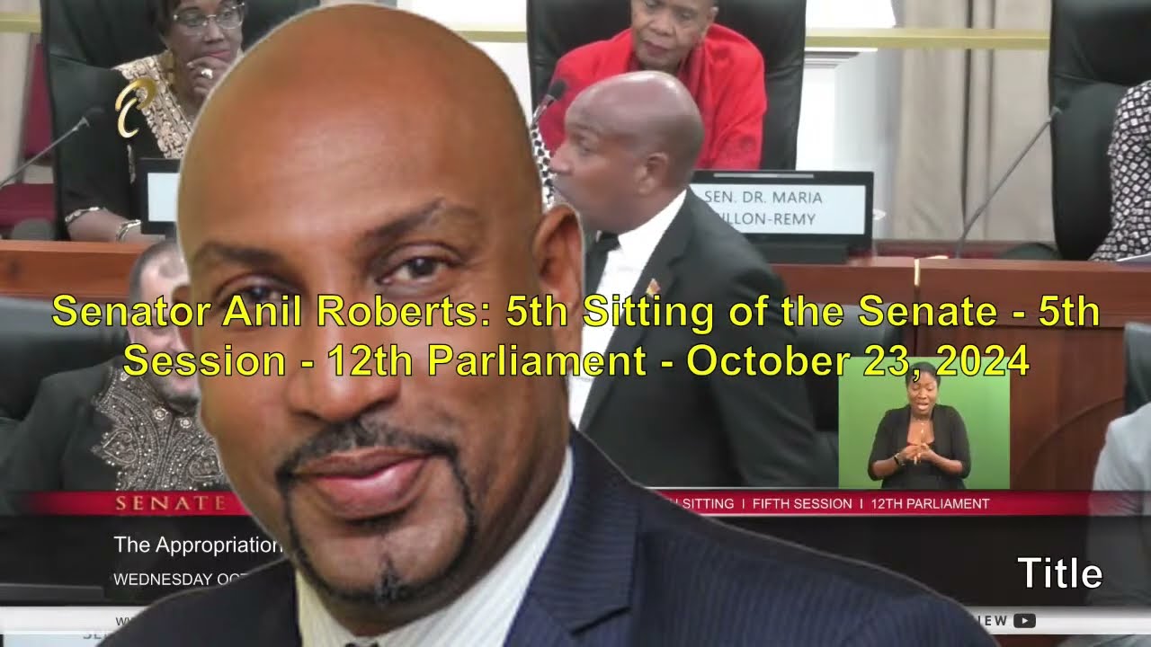 Senator Anil Roberts: Senate Contribution July 3rd 2024 - YouTube