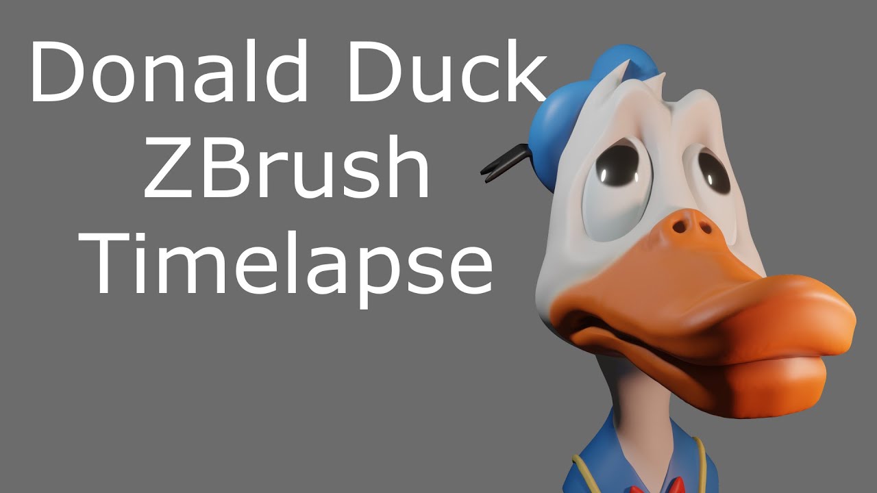 Stylized Donald Duck Timelapse - YouTube