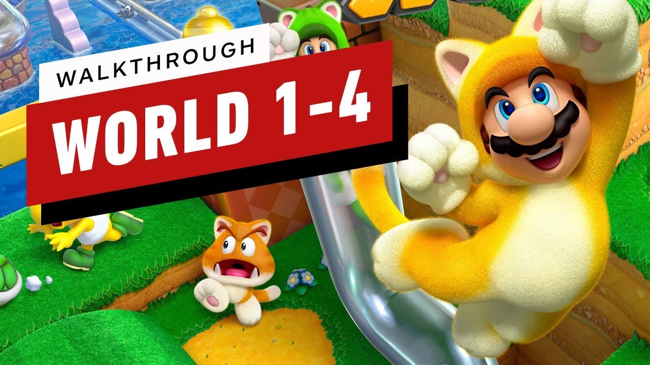 Super Mario 3D World Walkthrough - World 1-4: Plessie's Plunging Falls ...