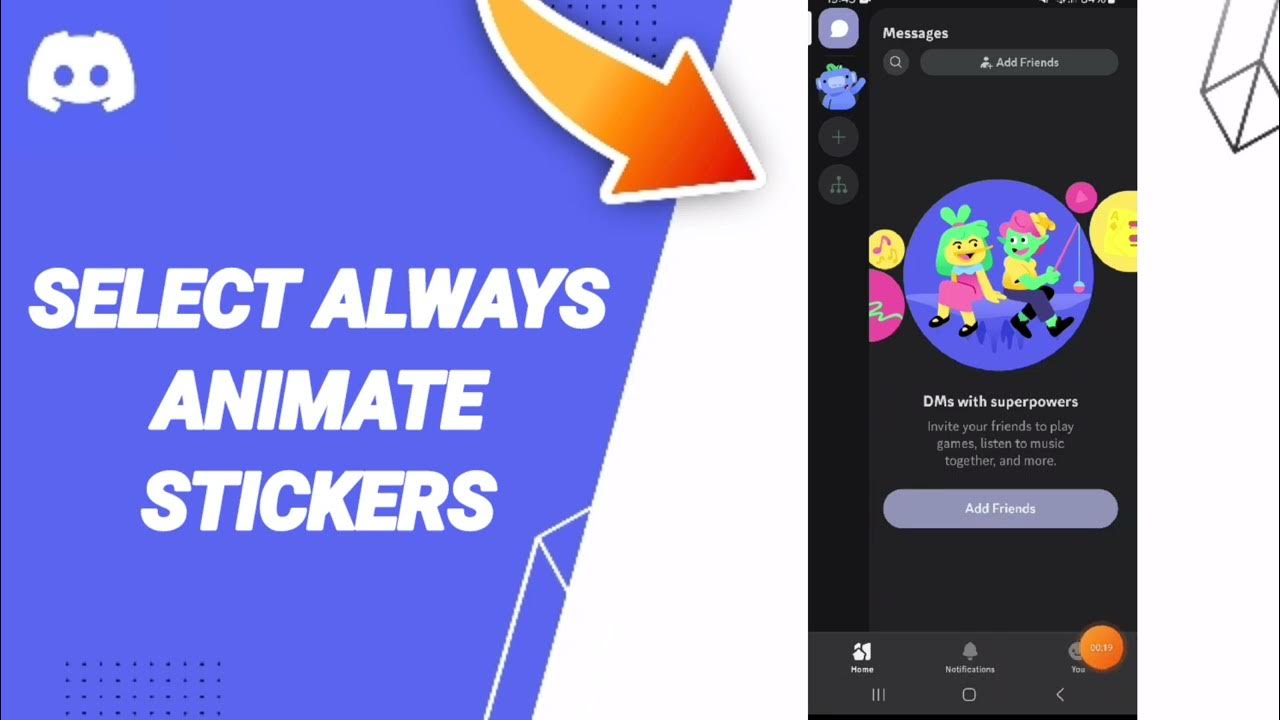 How To Select Always Animate Stickers On Discord App 2024 - YouTube