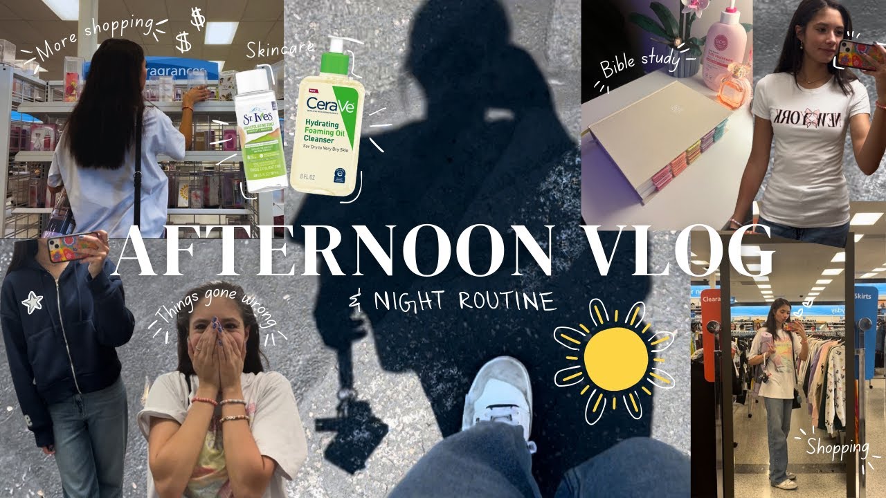 Productive afternoon / night routine! 🛍️☀️📖 - YouTube