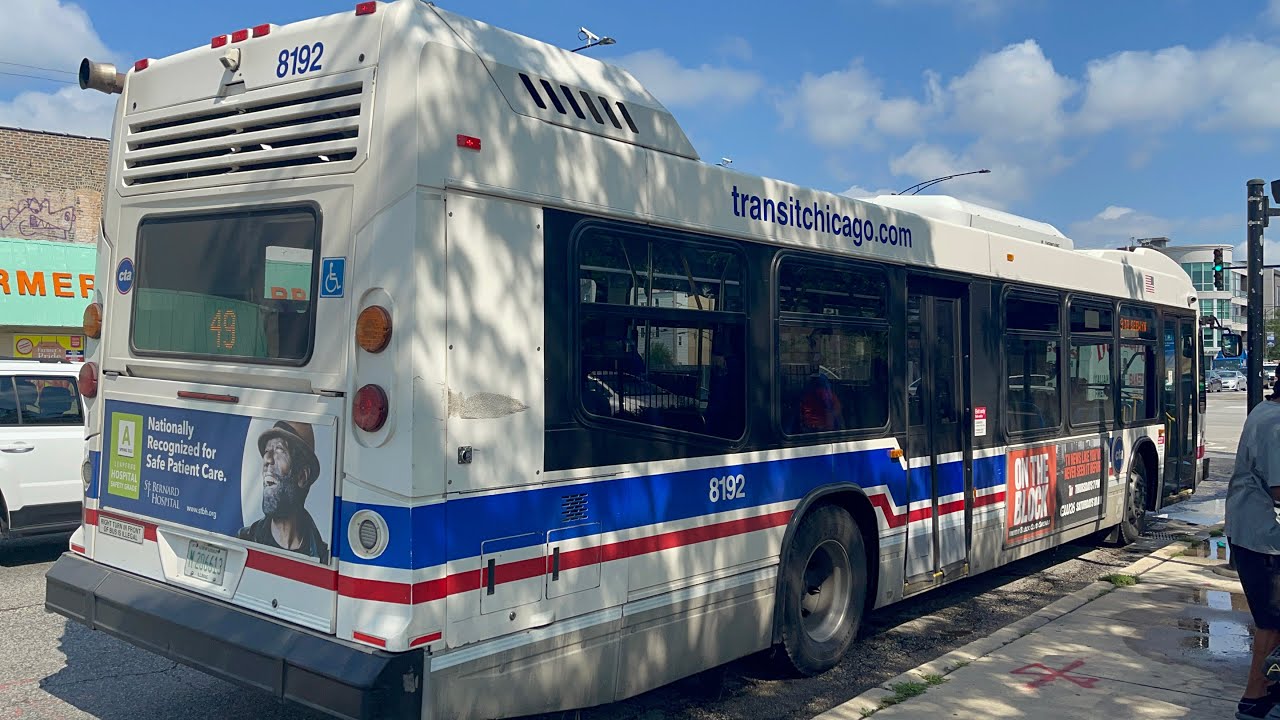 CTA On-Board Ride 2015 Nova LFS Bus 8192 On Rt 49 Western From Van ...