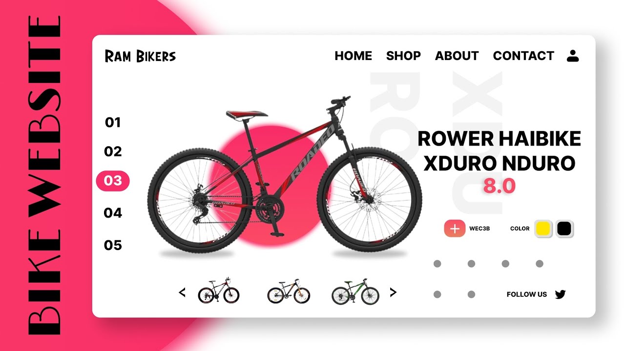 Figma Bicycle🚲 Landing Page || Tutorial for Beginners || #figma #figma ...