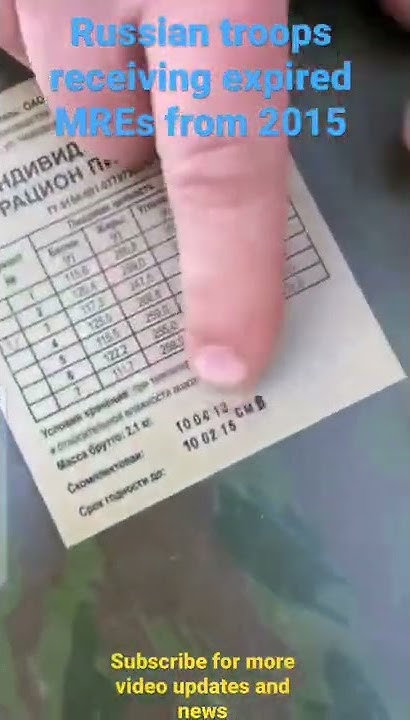 Russian troops given expired MREs - YouTube