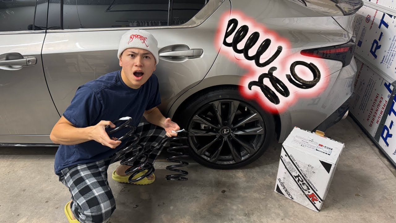 INSTALLING RSR LOWERING SPRINGS *GONE WRONG* (LEXUS IS350 2022) - YouTube