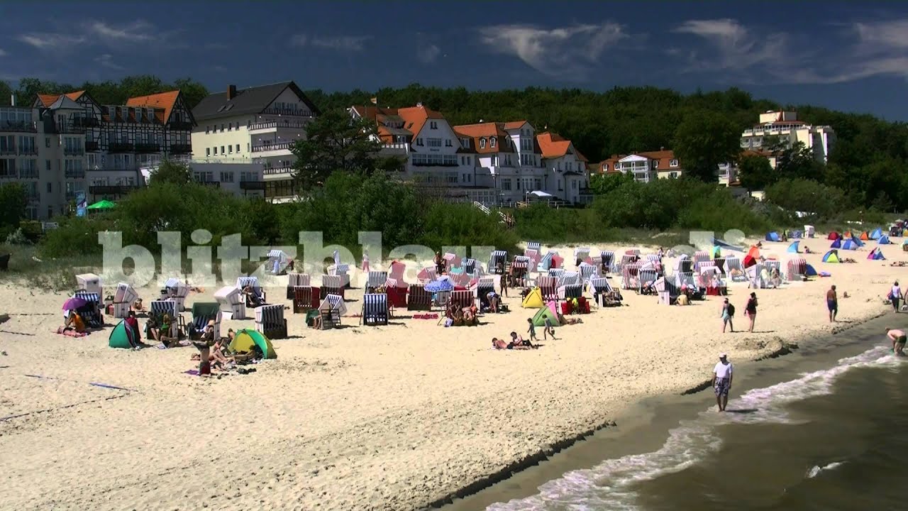 Stock Footage Europe Germany Baltic Sea Beach Bansin Usedom Island ...