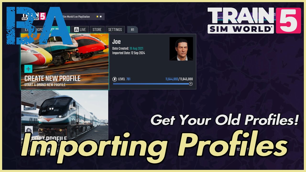 How To Import Old Game Profiles! - Brief Tutorial - Train Sim World 5 - YouTube