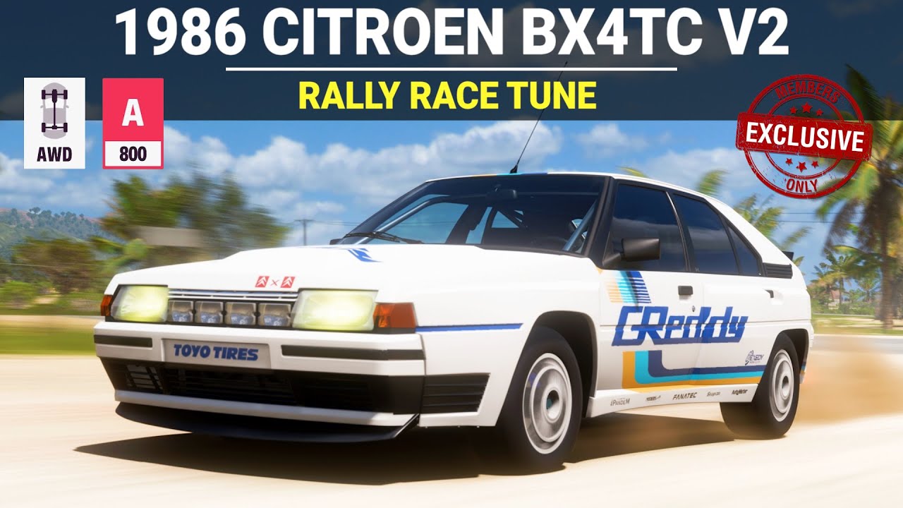 Forza Horizon 5 - 1986 Citroen BX4TC - A Class Rally Race Tune V2 ...