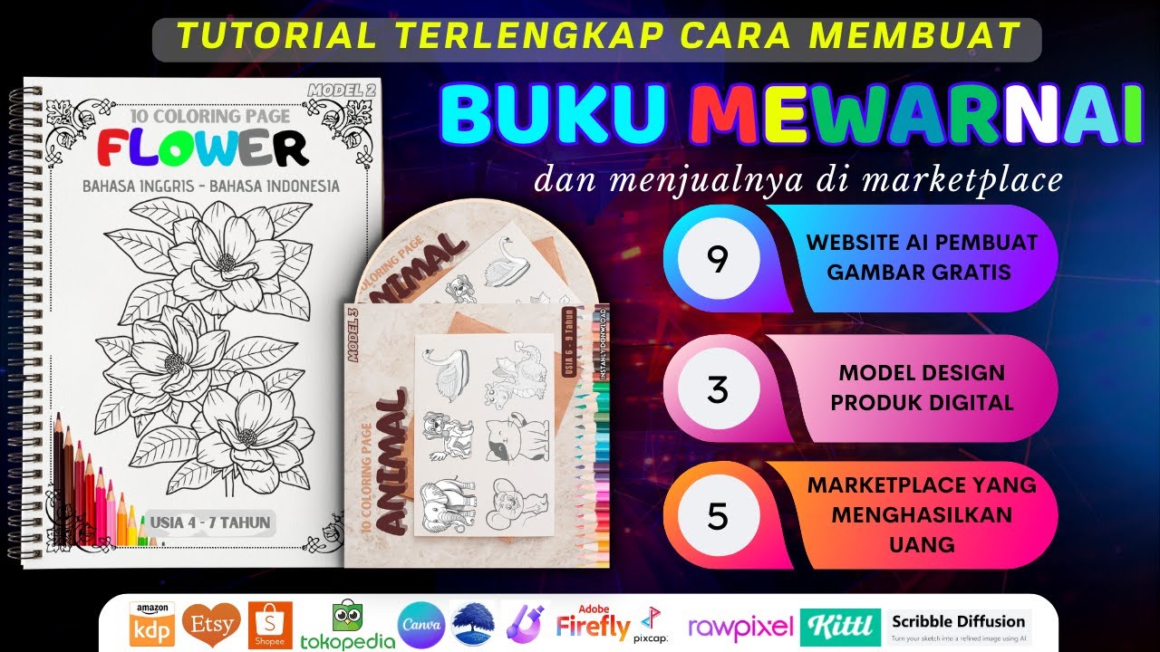 Cara Membuat Buku Mewarnai dan Menjualnya ke Marketplace - Tutorial ...