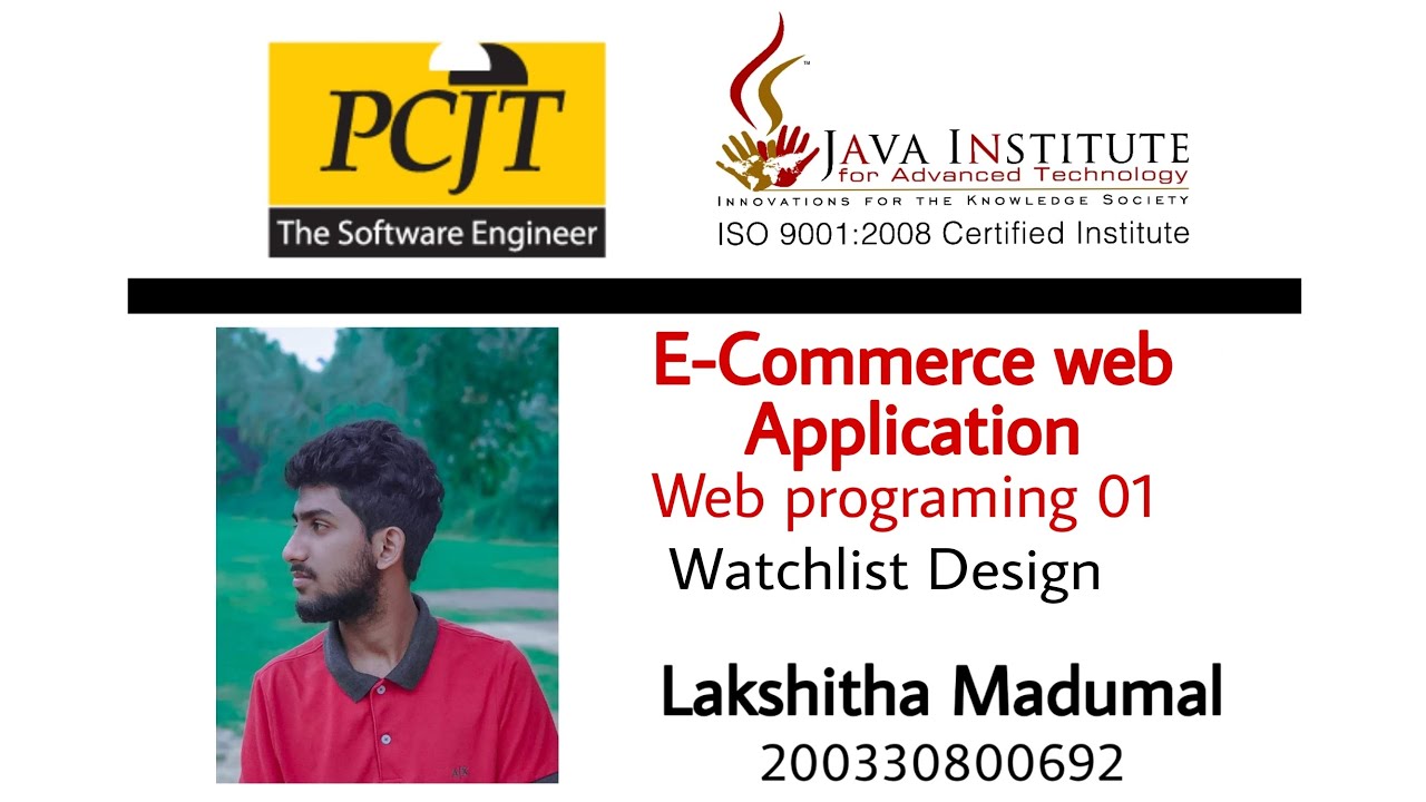 Watchlist Page | eShop Project | Java Institute - YouTube