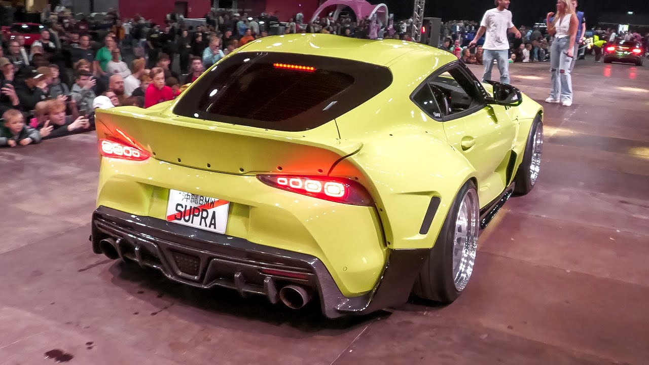 Supercars Revving at Car Show - Pandem Supra, LOUD Aventador, Jesko ...