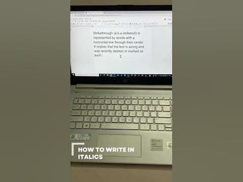 how to write in italics on google docs? #shorts - YouTube