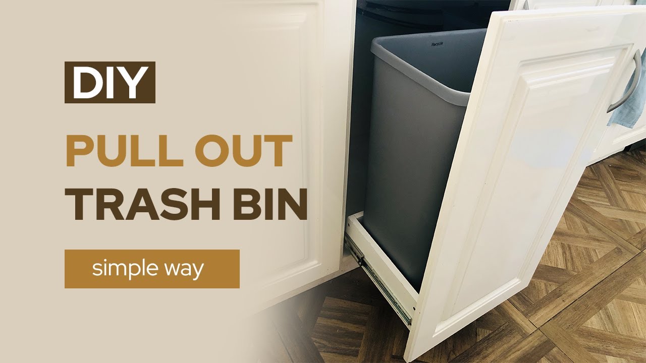 Easy Way to Make a Budget Friendly Hidden Pull Out Trash Bin in Kitchen ...