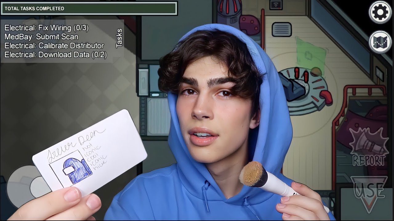 ASMR [Among Us] Doing Your Makeup To Hide From The Imposter - YouTube