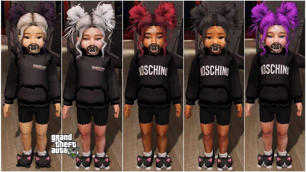 GTA 5 - Cute Baby Female 118 GTA 5 Mod [Addon Ped / Fivem ] - YouTube