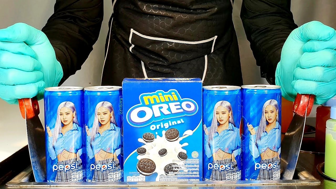 EP 174 ASMR-Rosé BLACKPINK Pepsi Oreo Original Ice Cream Roll Lisa ...