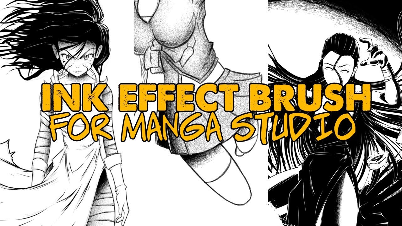 Inking Effects Brush Set for Manga Studio - YouTube