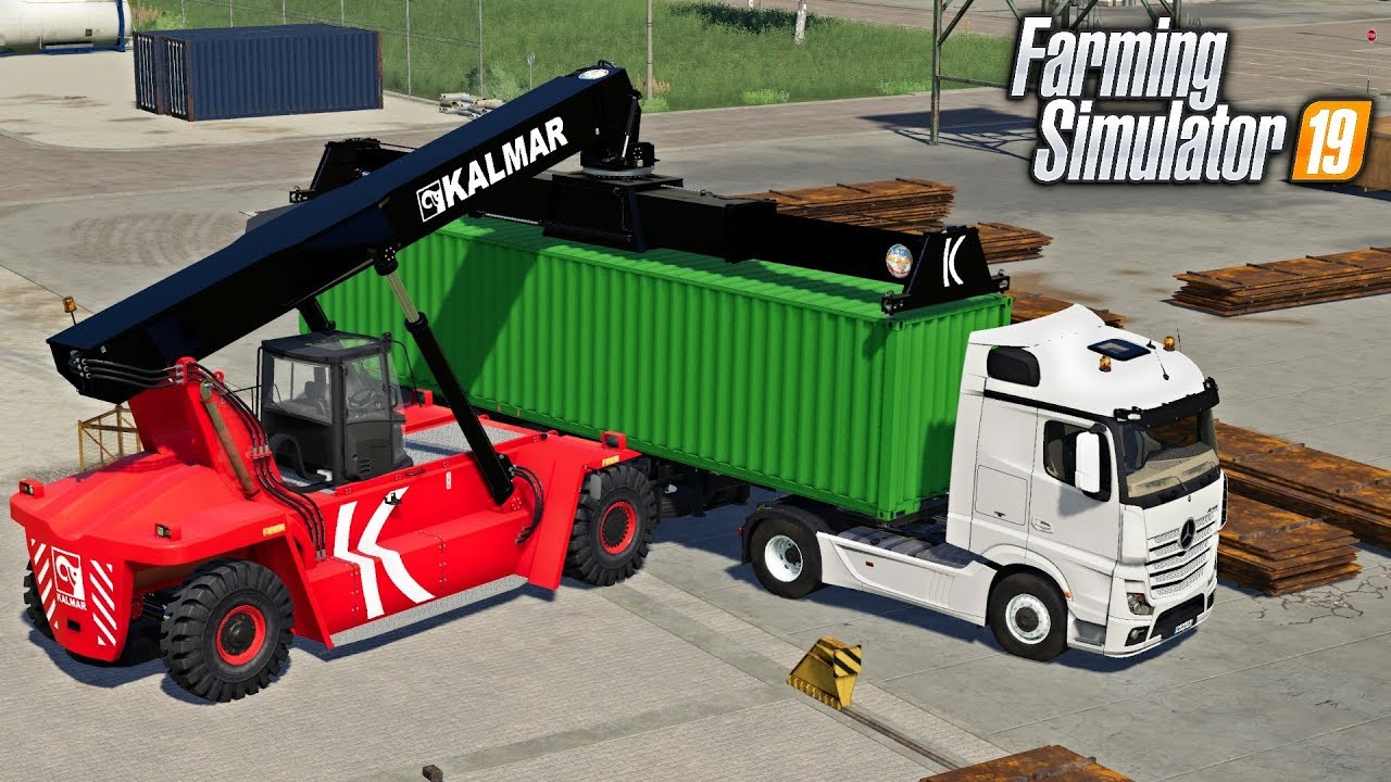 I GOT A JOB AT THE PORT WORKING WITH CONTAINERS | Farming Simulator 19 ...