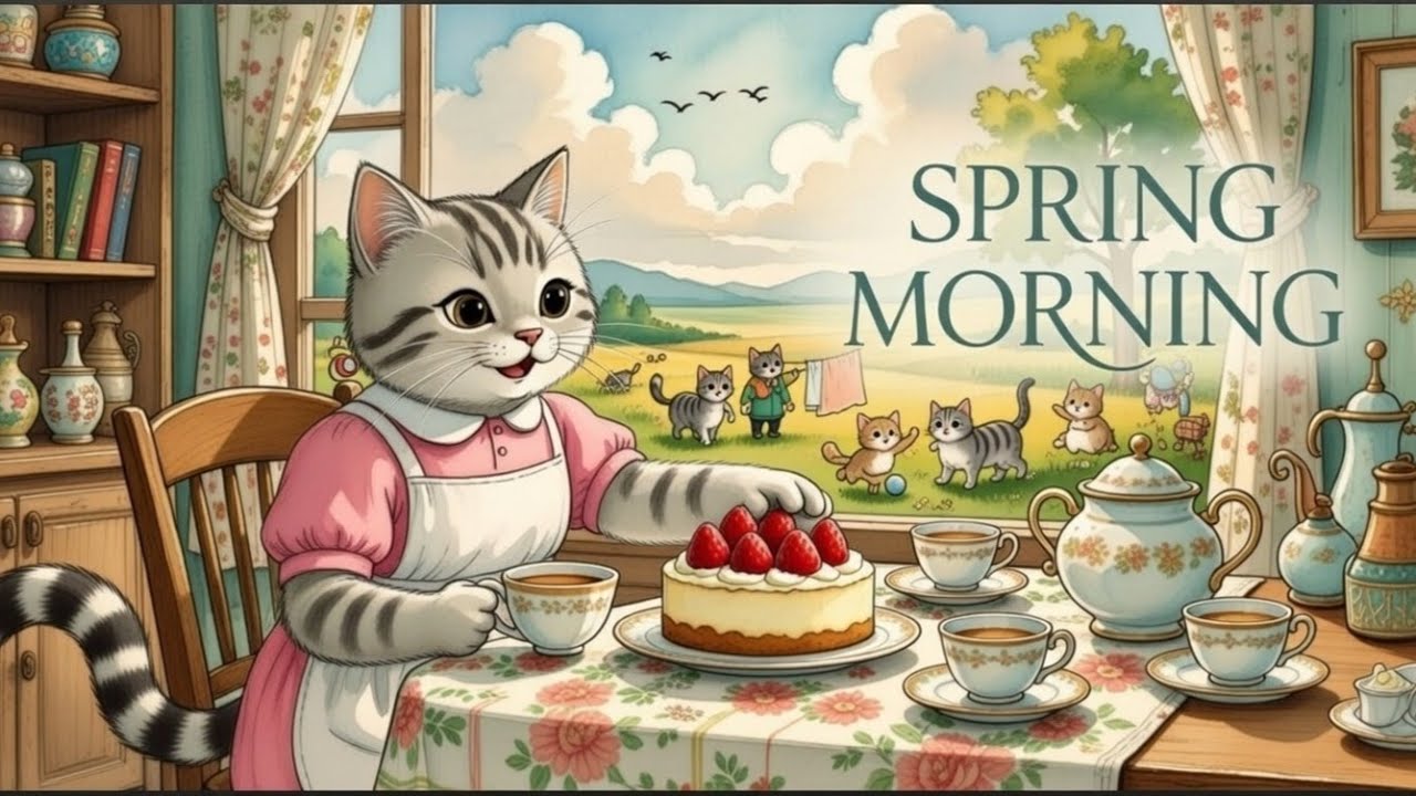 Quiet Window Morning | Cozy Gentle AtmosphericMusic with Cats - YouTube