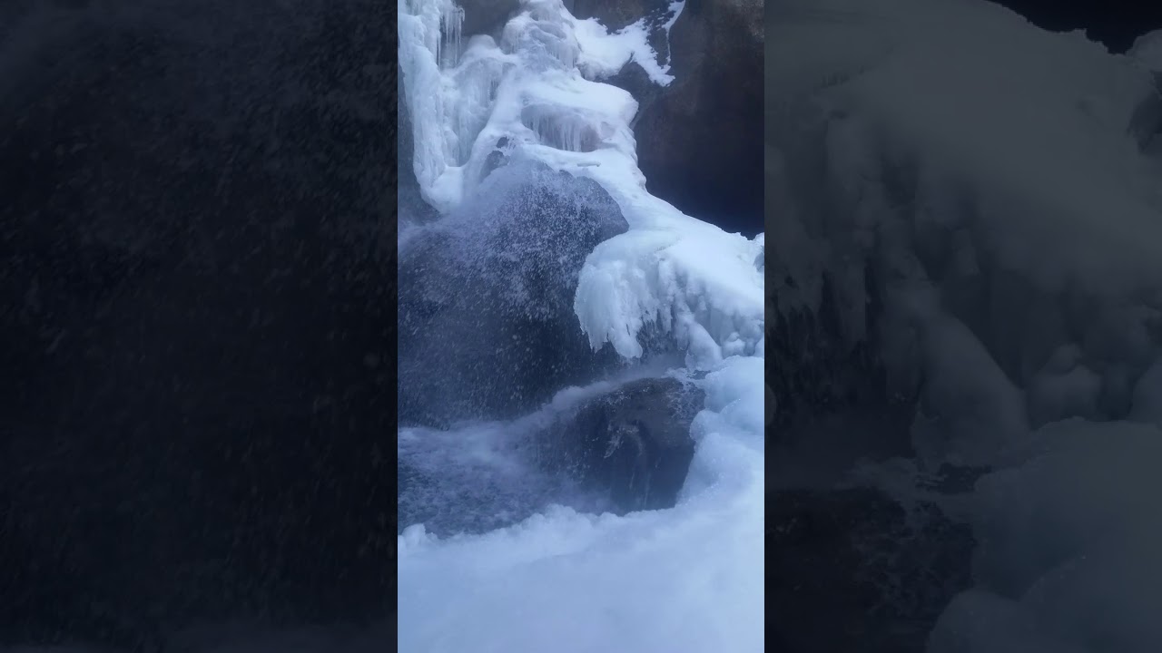 Frozen Boulder Falls - YouTube