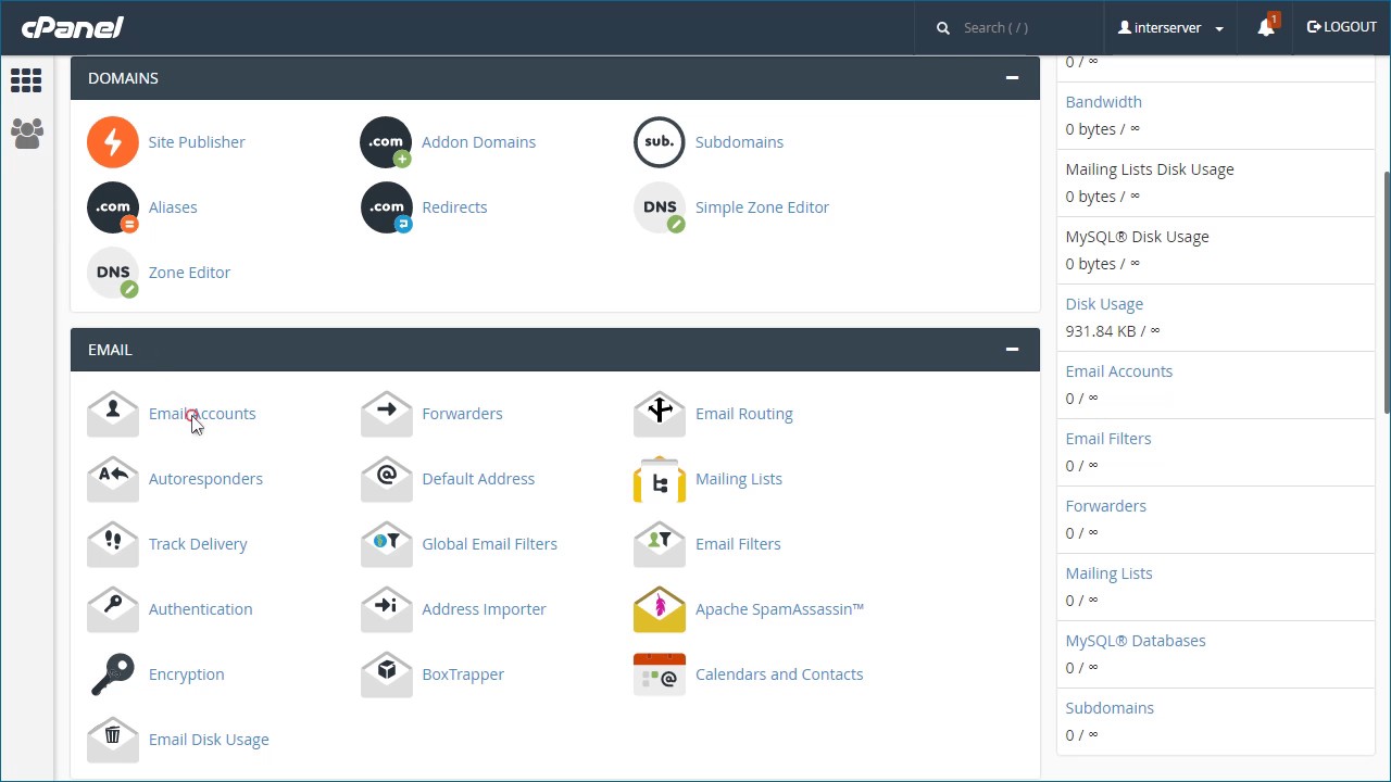 How to create email account in cPanel - YouTube
