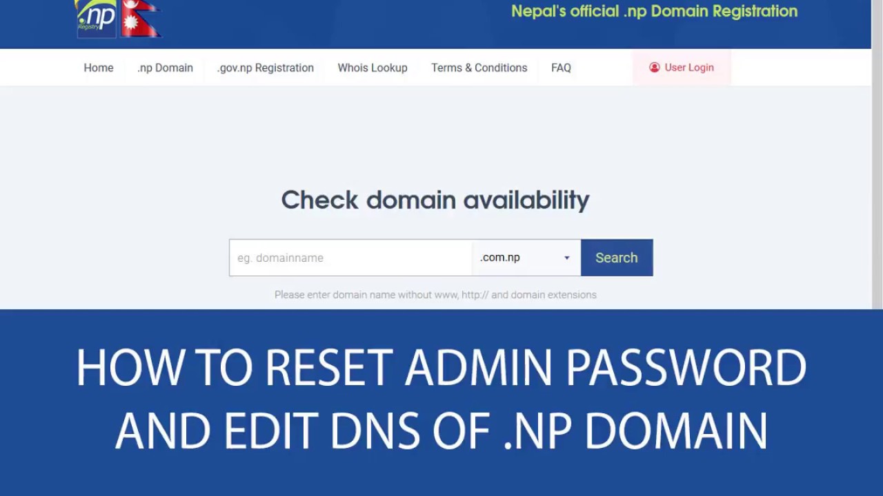 Comnp Domain How To Reset Admin Password And Edit Dns Youtube 4432