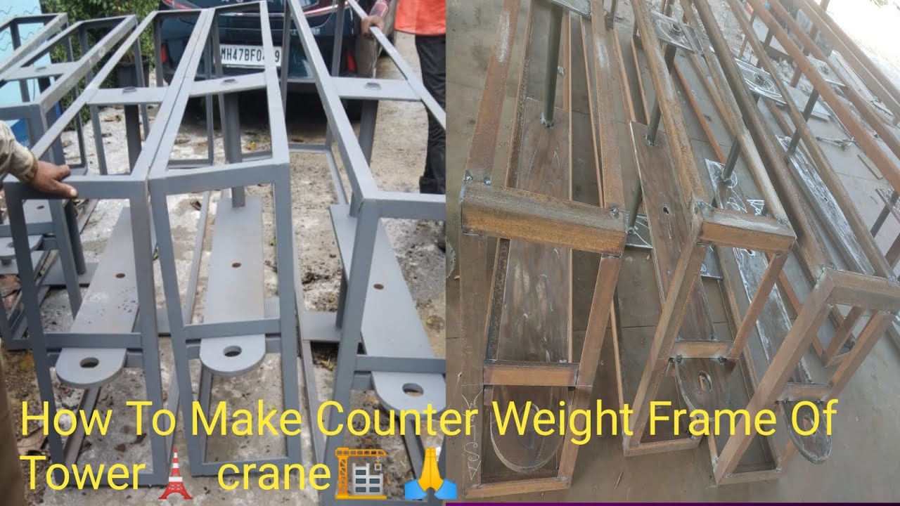 How To Make Counter Weight Frame Of Tower 🗼Crane🏗️ 🙏 - YouTube