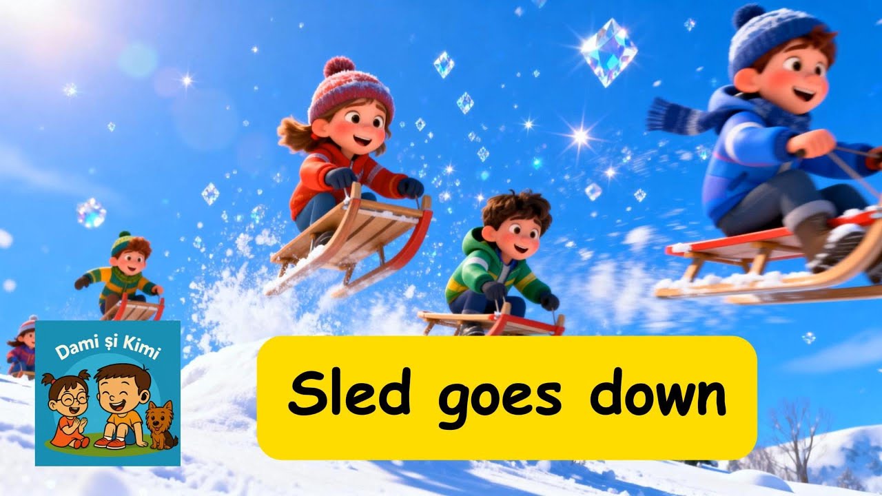 Sled Goes Down ️🛷 Winter Song for Kids | Dami & Kimi - YouTube