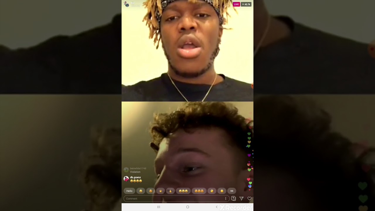 Ksi live stream Instagram part 2 - YouTube