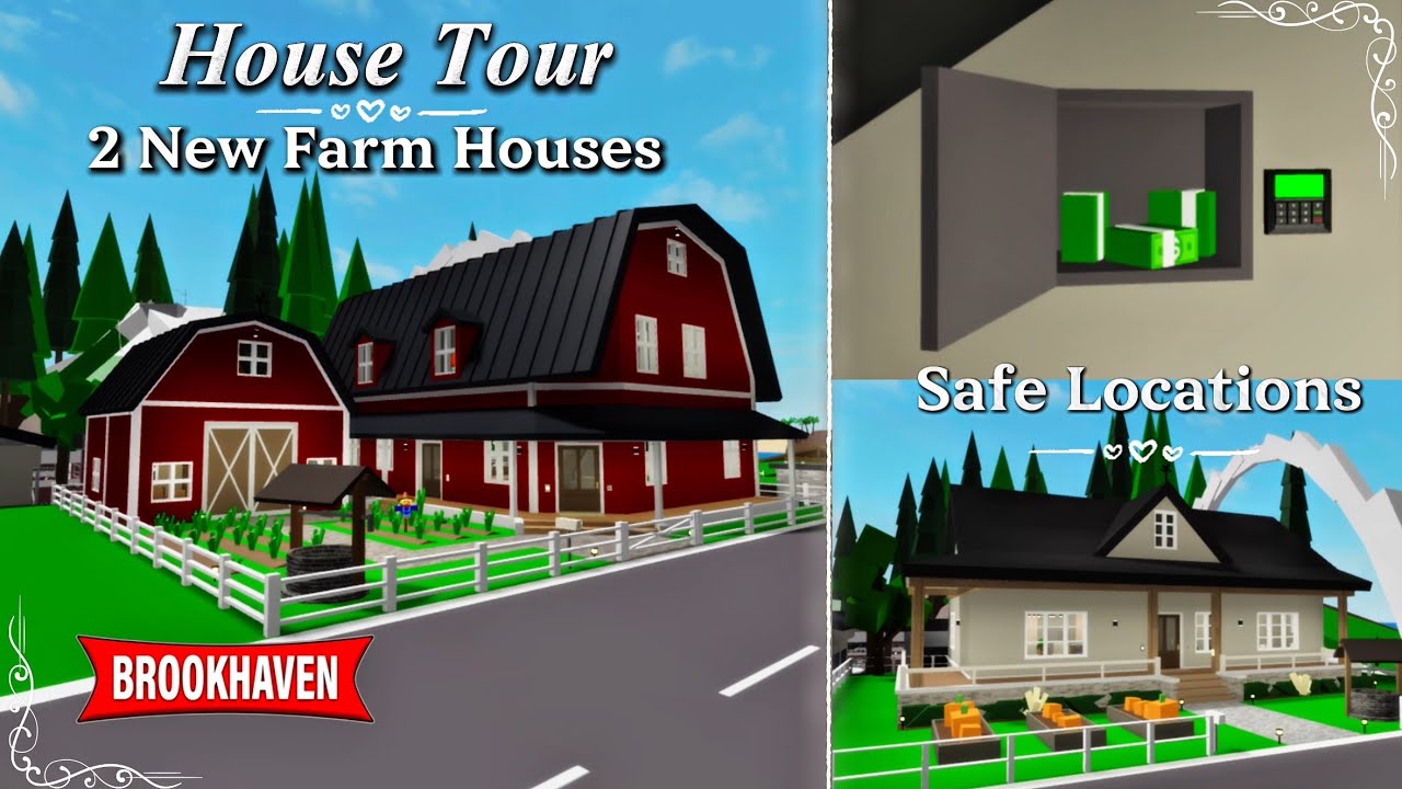 🌾 2 New Farm Houses in Brookhaven + Safe Locations 🌾 - YouTube