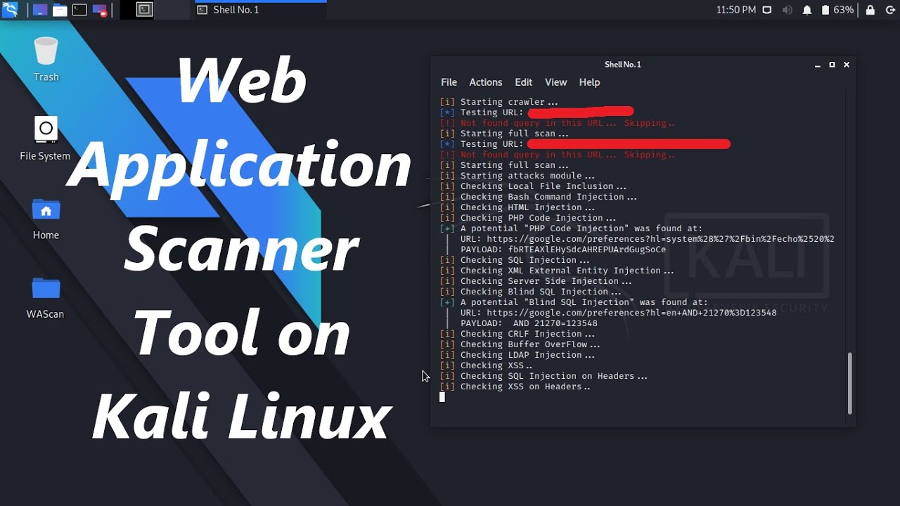 Web Application Scanner Tool on Kali Linux - YouTube