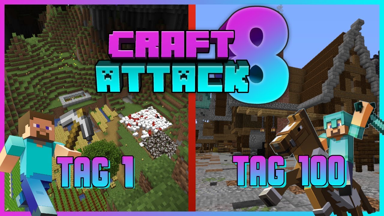 100 TAGE in CRAFT ATTACK 8 (Und das ALLES ist passiert) 😲 - YouTube