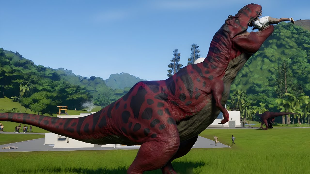 Jurassic World Tyrannosaurus Rex Dinosaur c (IN New RED, asmr rex) | Jurassic World Evolution t ...
