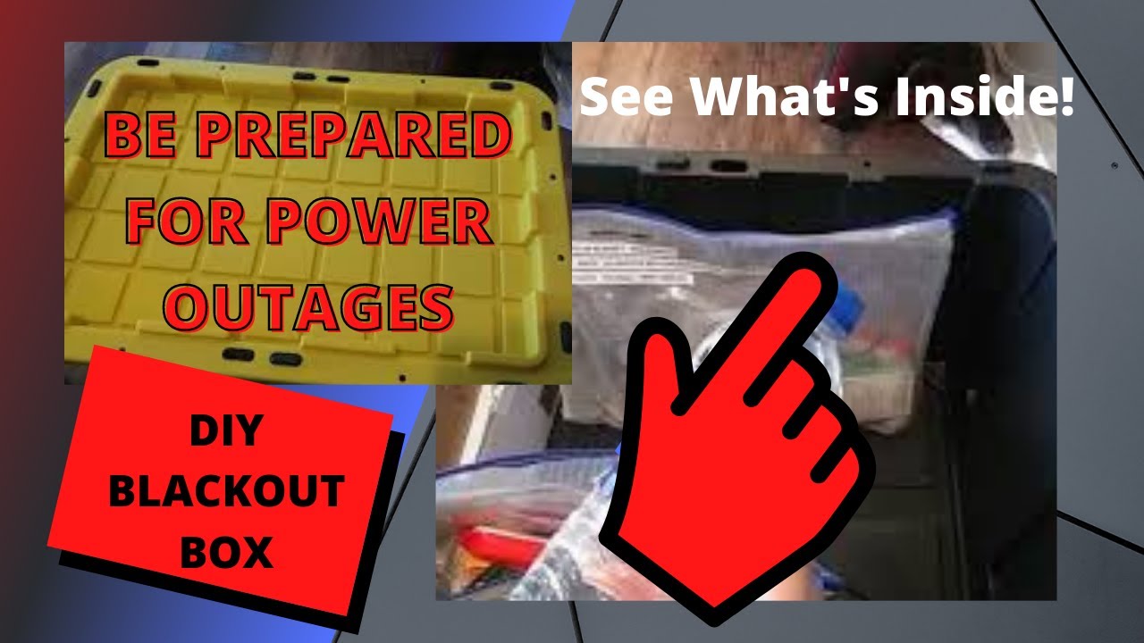 Are You Prepared Unexpected for Power Outages? DIY Black Out Box - YouTube