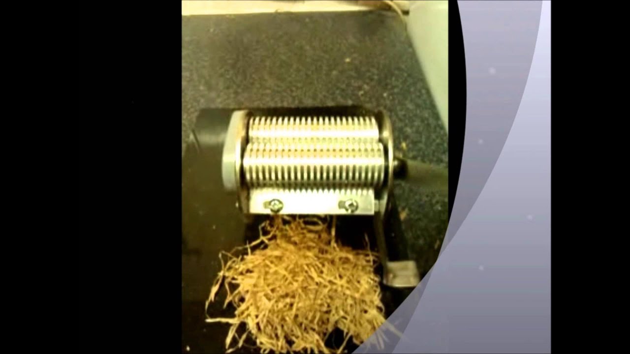 Tobacco Leaf Shredder - YouTube