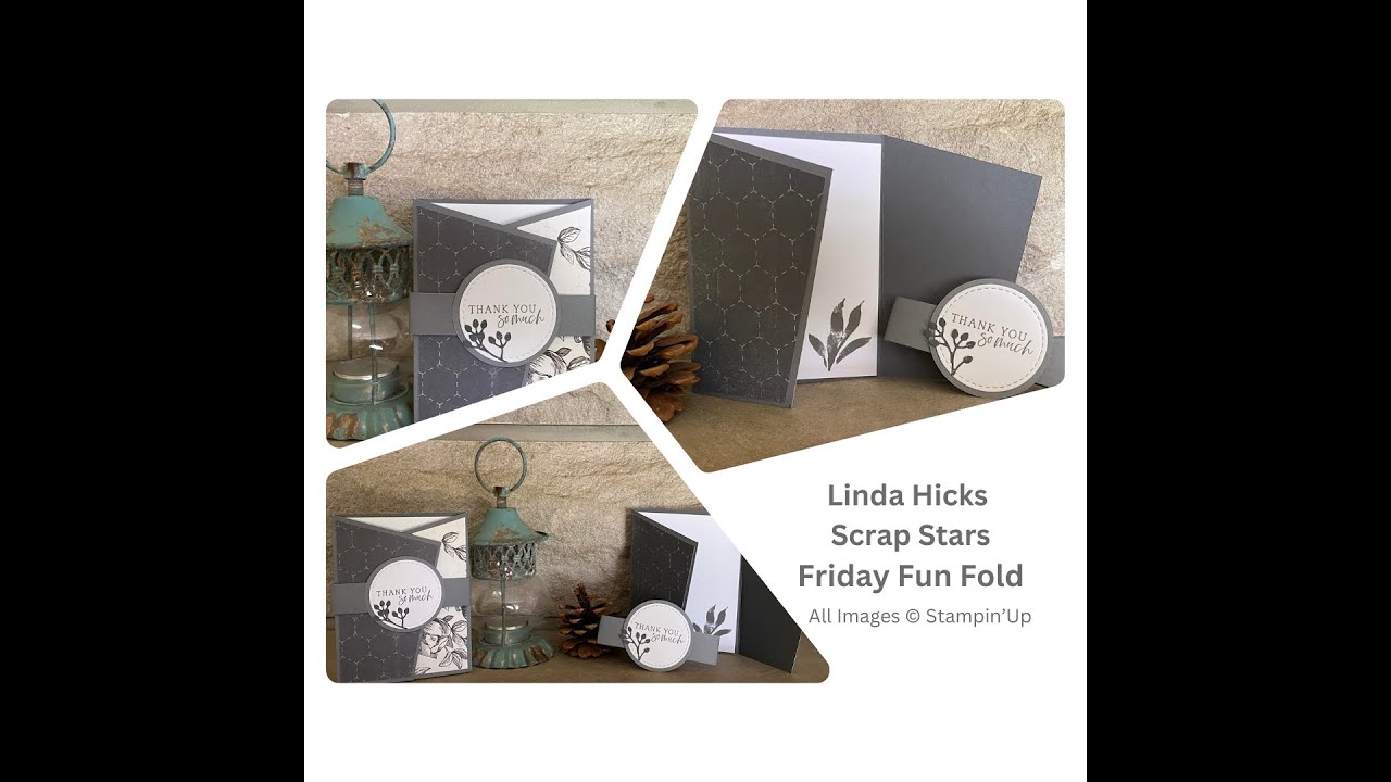 Angled Tri Fold Card for Friday Fun Fold - YouTube