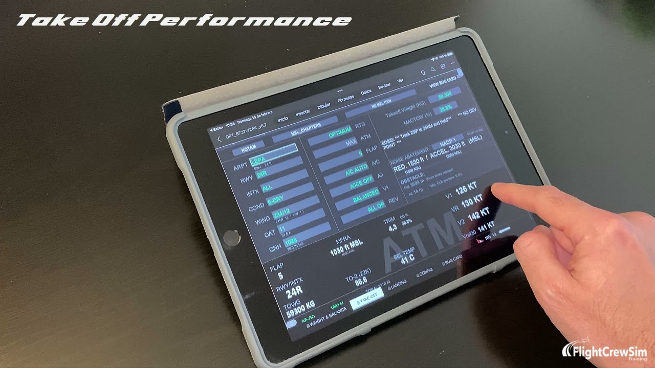 OPT B737-800NG for Excel Mobile (iPad optimized) - YouTube